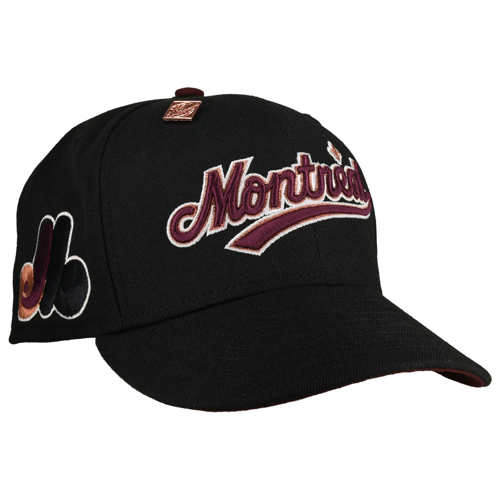 Montreal Expos Black Maroon Script 59Fifty Fitted Hat – CapsuleHats