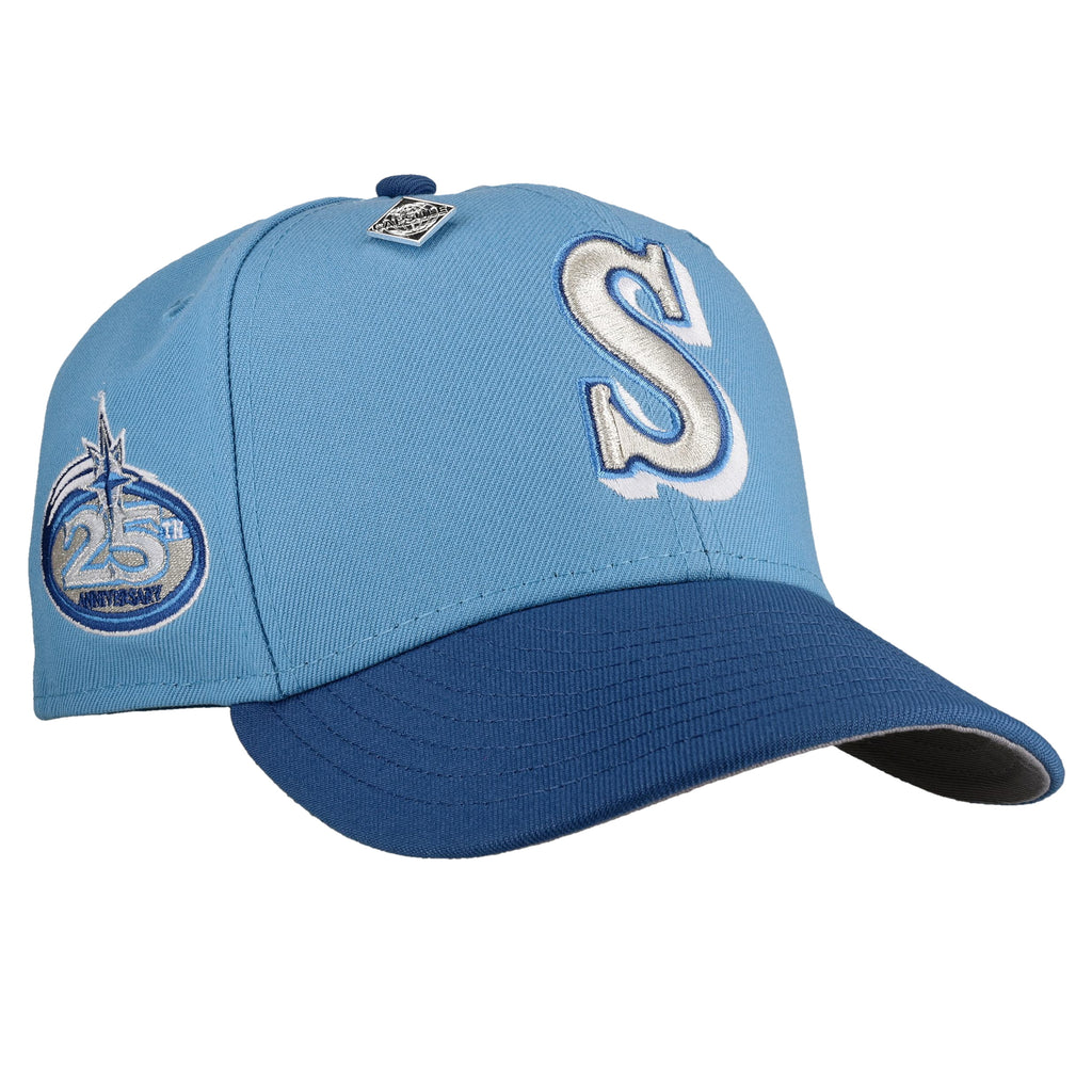 Seattle Mariners 255h Anniversary Light Blue Royal Metallic 59Fifty Fi ...