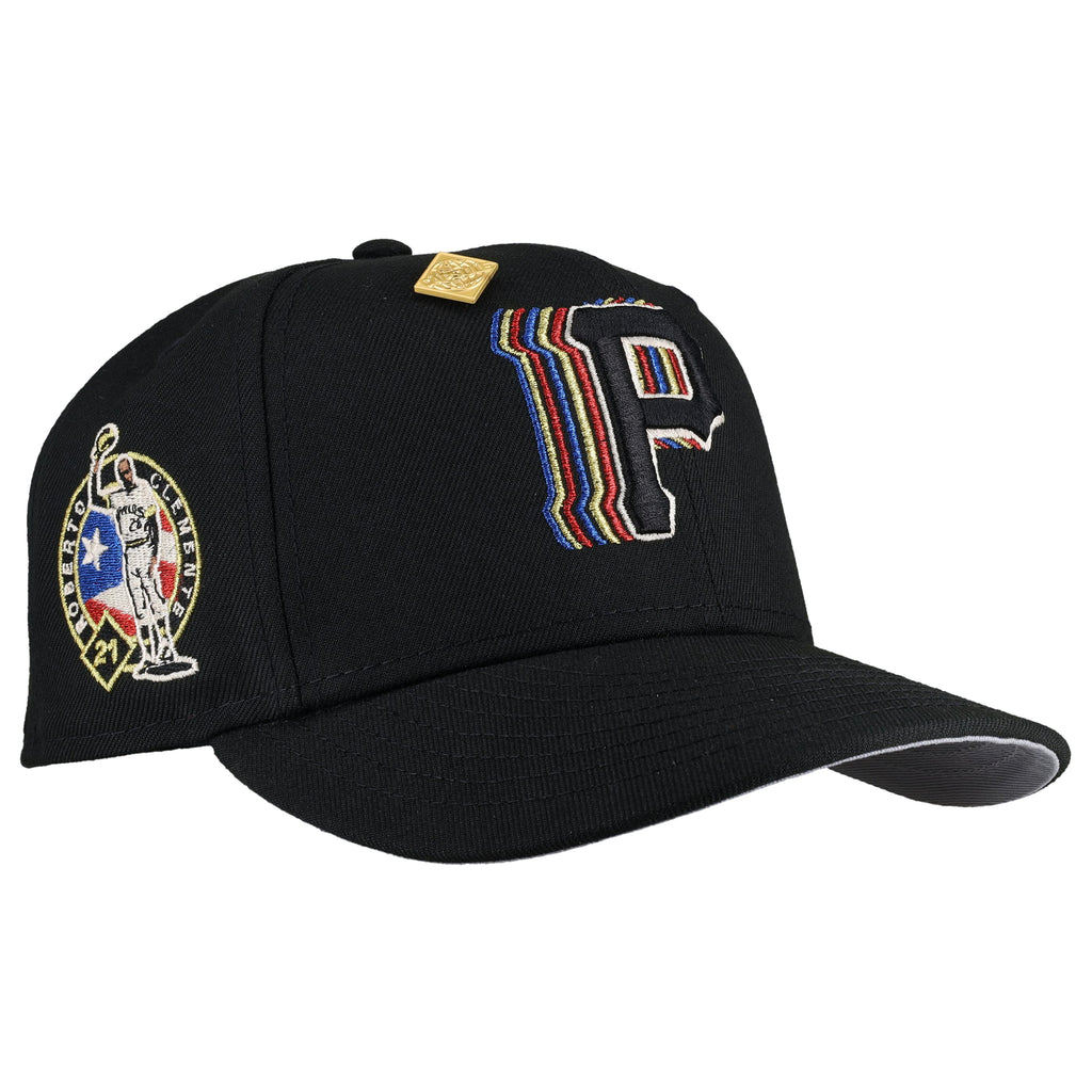 Pittsburgh Pirates Trippy Roberto Clemente Metallic 59Fifty Fitted Hat ...