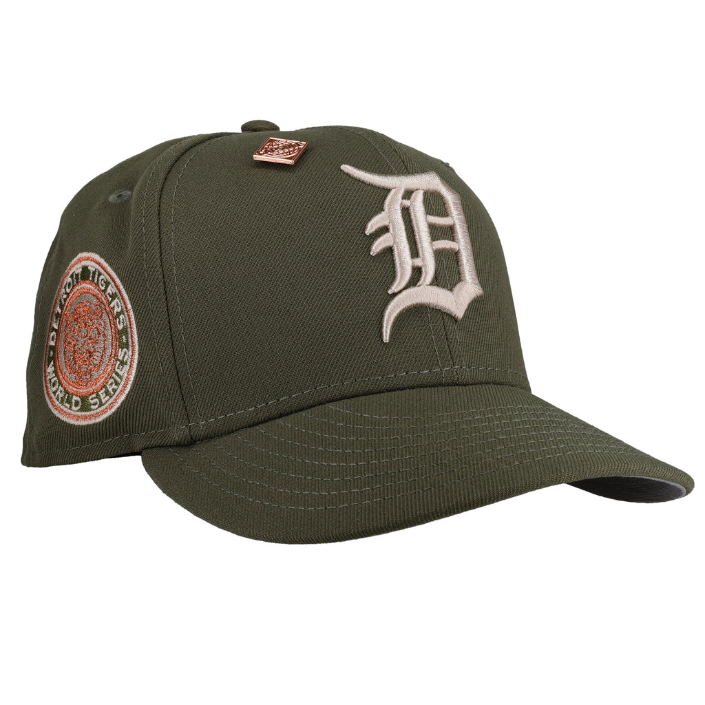 Detroit Tigers 1968 World Series Metallic Olive Green Copper 59Fifty F ...