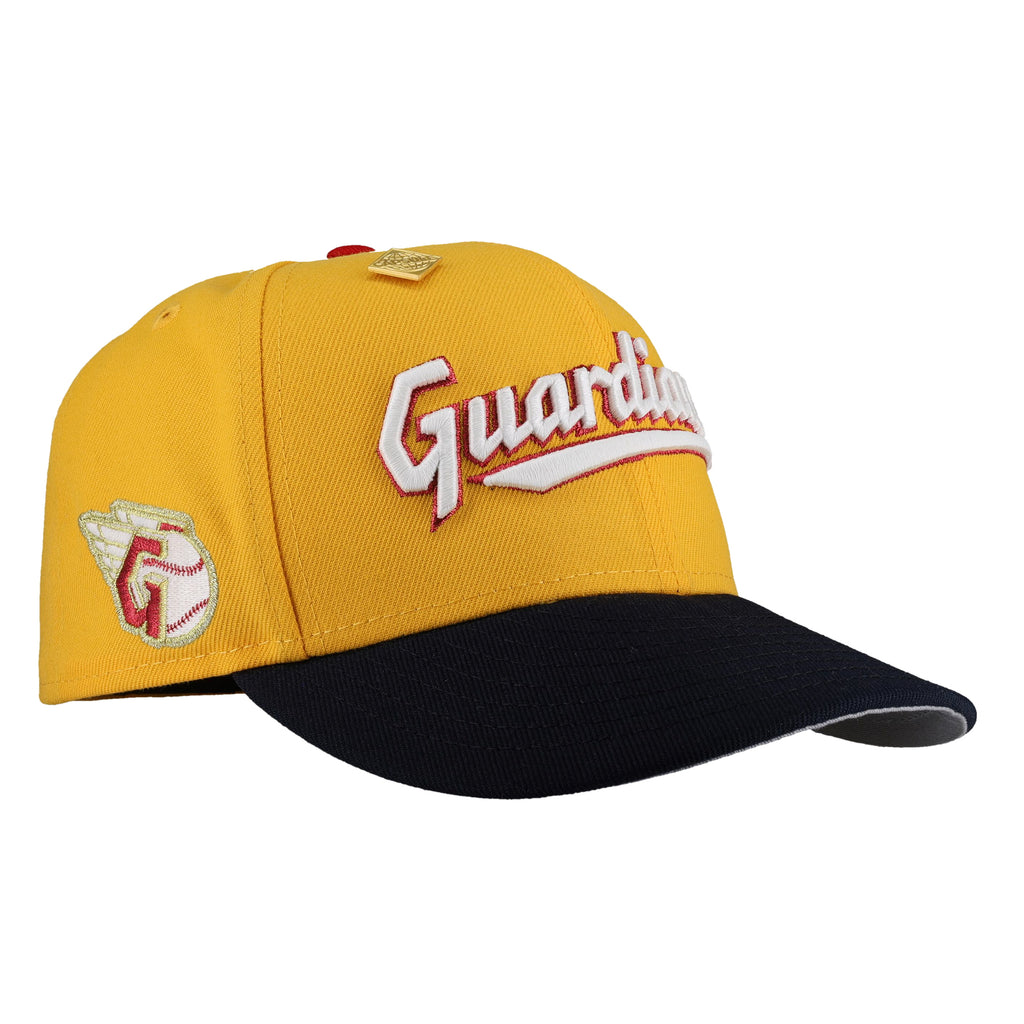 Cleveland Guardians G Wings Yellow/Black 59Ffity New Era Fitted Hat ...