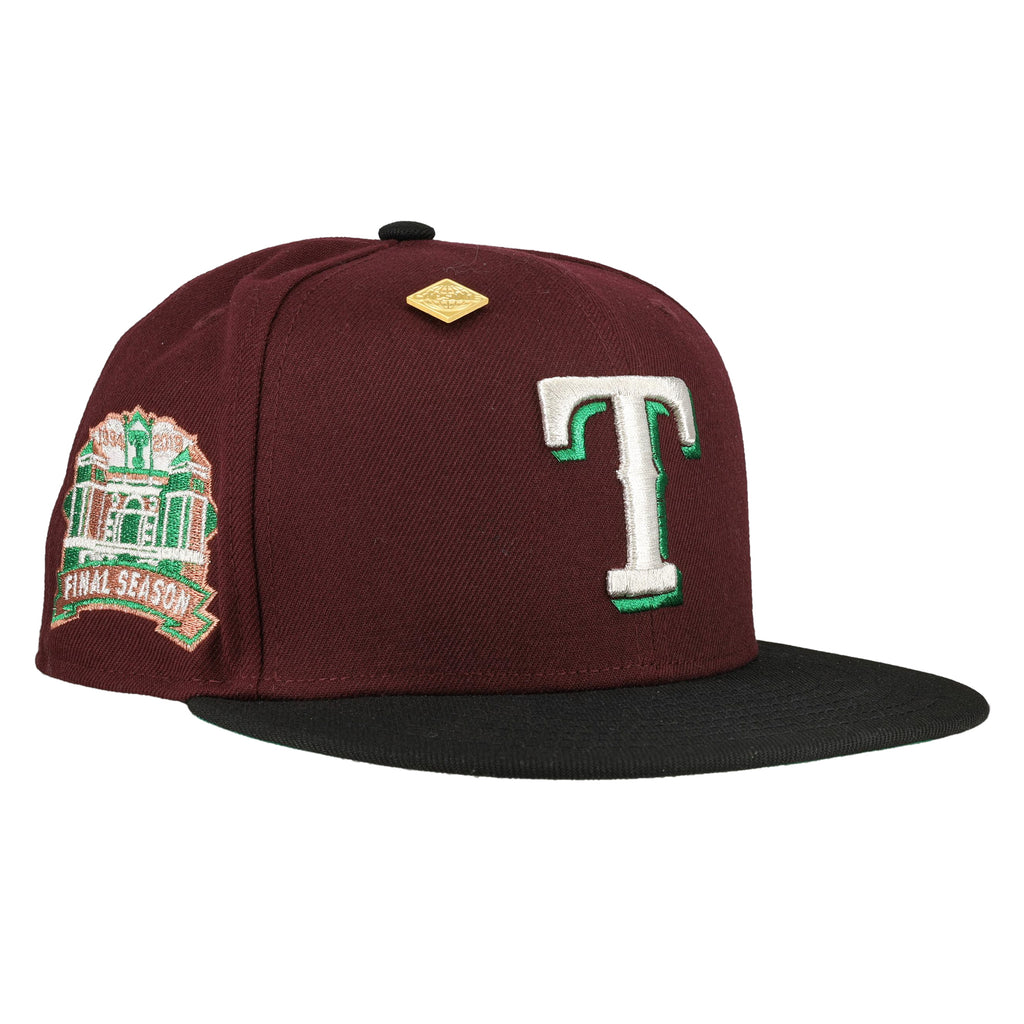 Texas Rangers Final Season Side Patch 59Fifty Fitted Hat – CapsuleHats