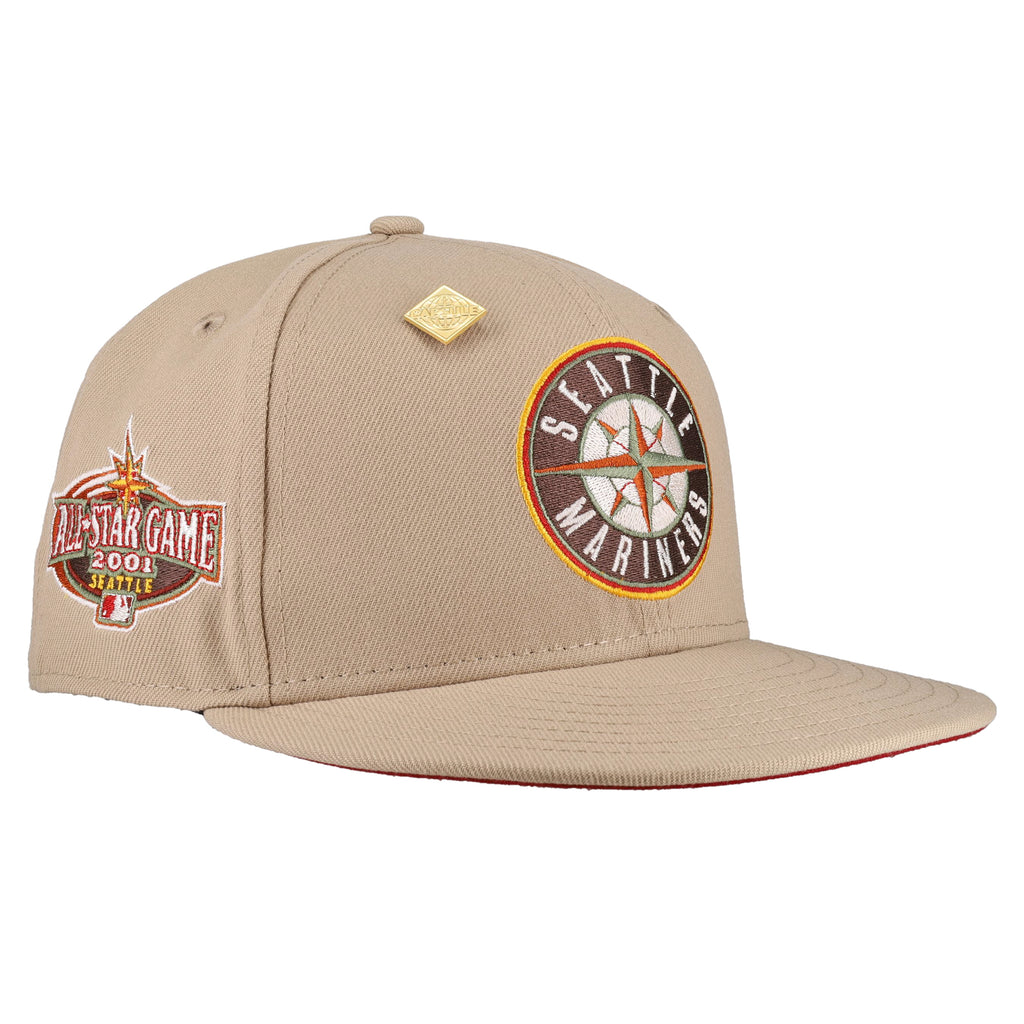 Seattle Mariners 2023 Warm Wine Collection 2001 All Star Game Fitted H ...