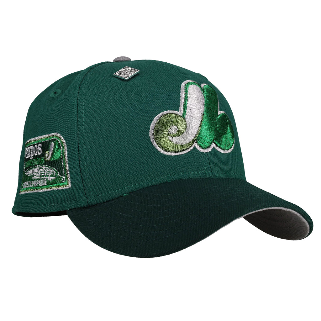 Montreal Expos Olympic Stadium Green Metallic 59Fifty Fitted Hat ...
