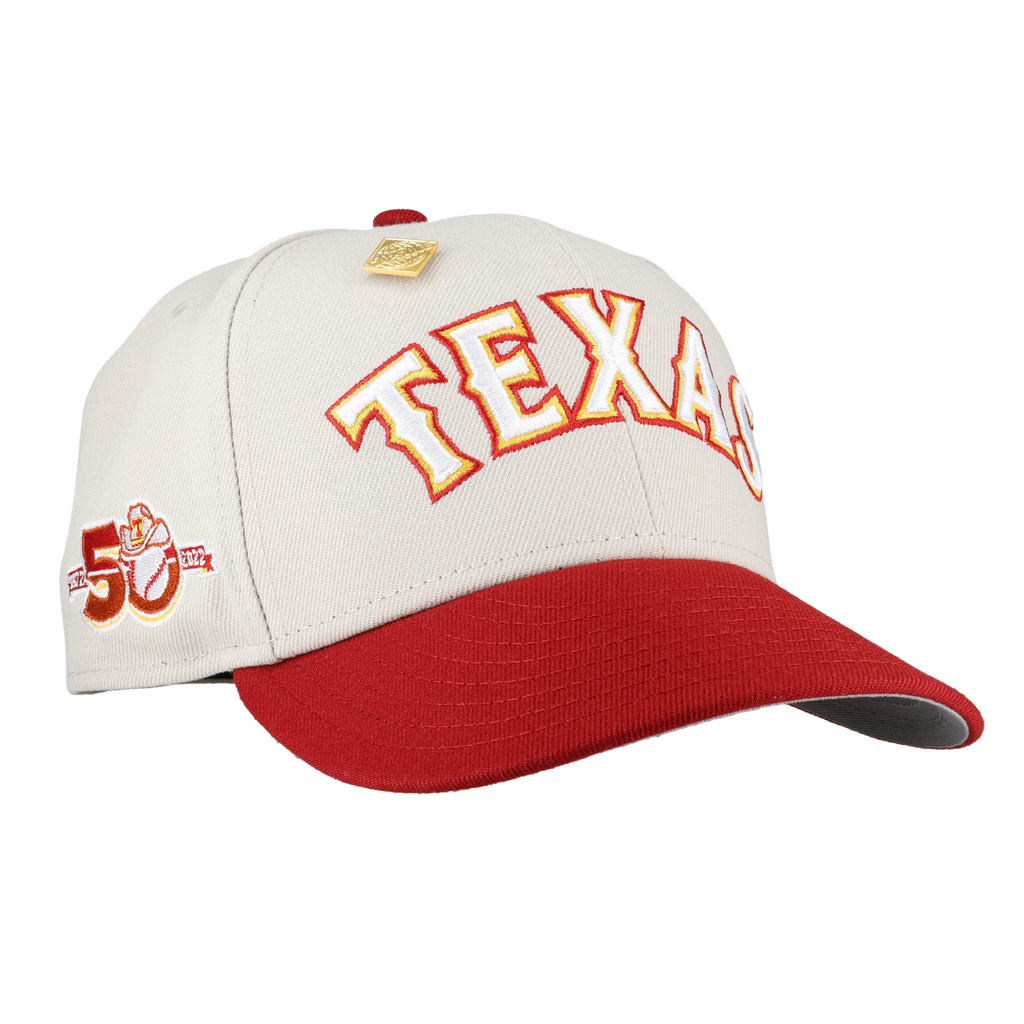 Texas Rangers April 4th Collection 50th Anniversary Fitted Hat ...
