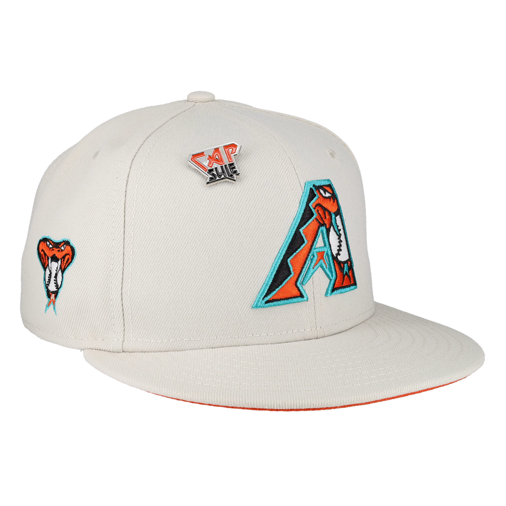 Arizona Diamondbacks Orange Fury Collection Snakebite Patch Fitted Hat ...